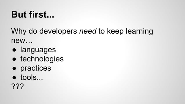 How do software developers learn new tricks | PPTX