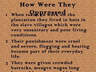 How do the caribbean people respond to oppression | PPT