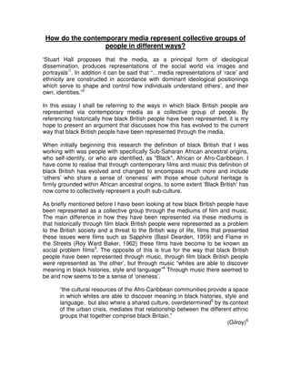 MEDIA & COLLECTIVE IDENTITY: How do the contemporary media represent ...