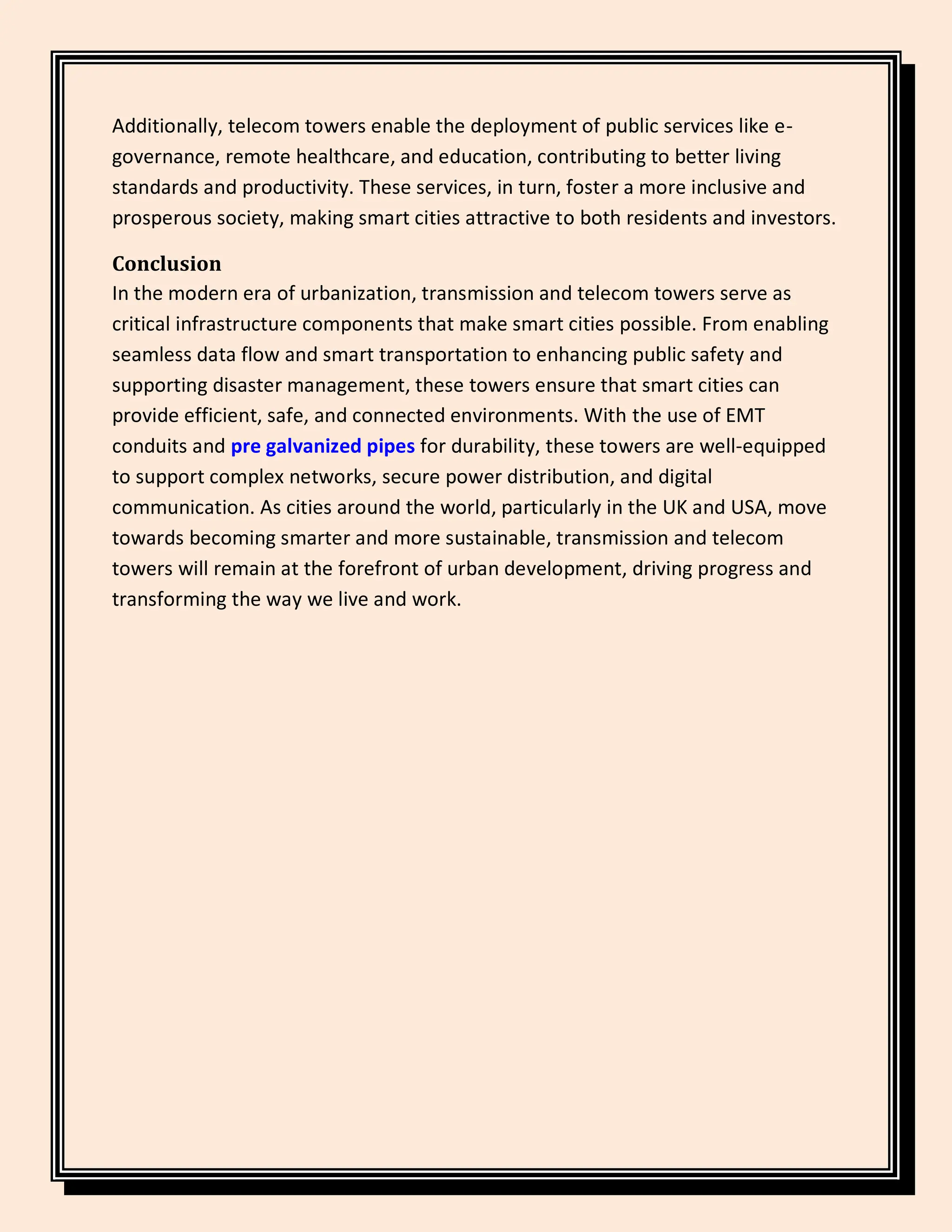 How Do Transmission & Telecom Towers Contribute to Smart City ...