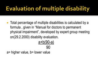 Multiple disability formula | PPTX