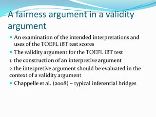 How do we go about investigating test fairness | PPTX
