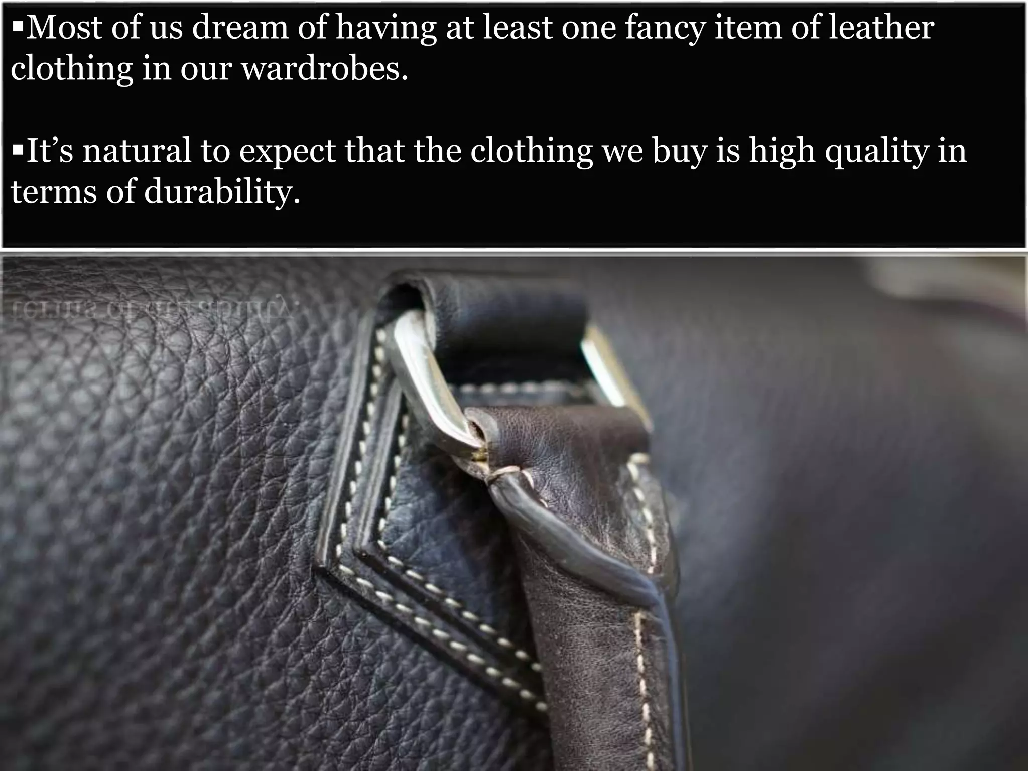 How do we know quality leather | PPTX