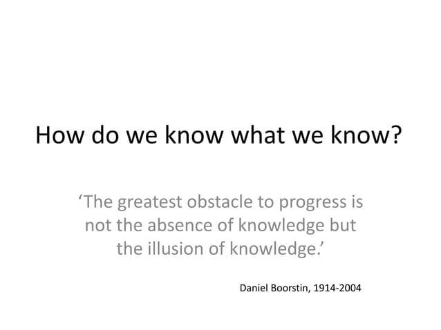 Introductory presentation to TOK Ways of Knowing | PPTX