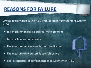 How do we measure of r & d (research and development) in companies | PPTX