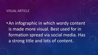 How do we use infographics to present the | PPTX