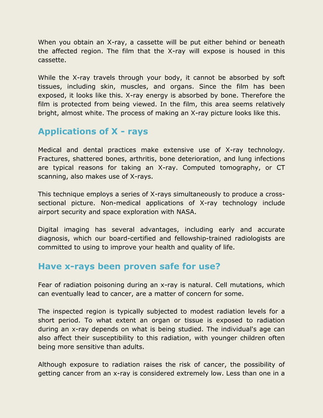 How do x rays produce images? | DOCX