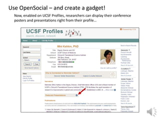One example of a feature built as an OpenSocial gadget | PPTX