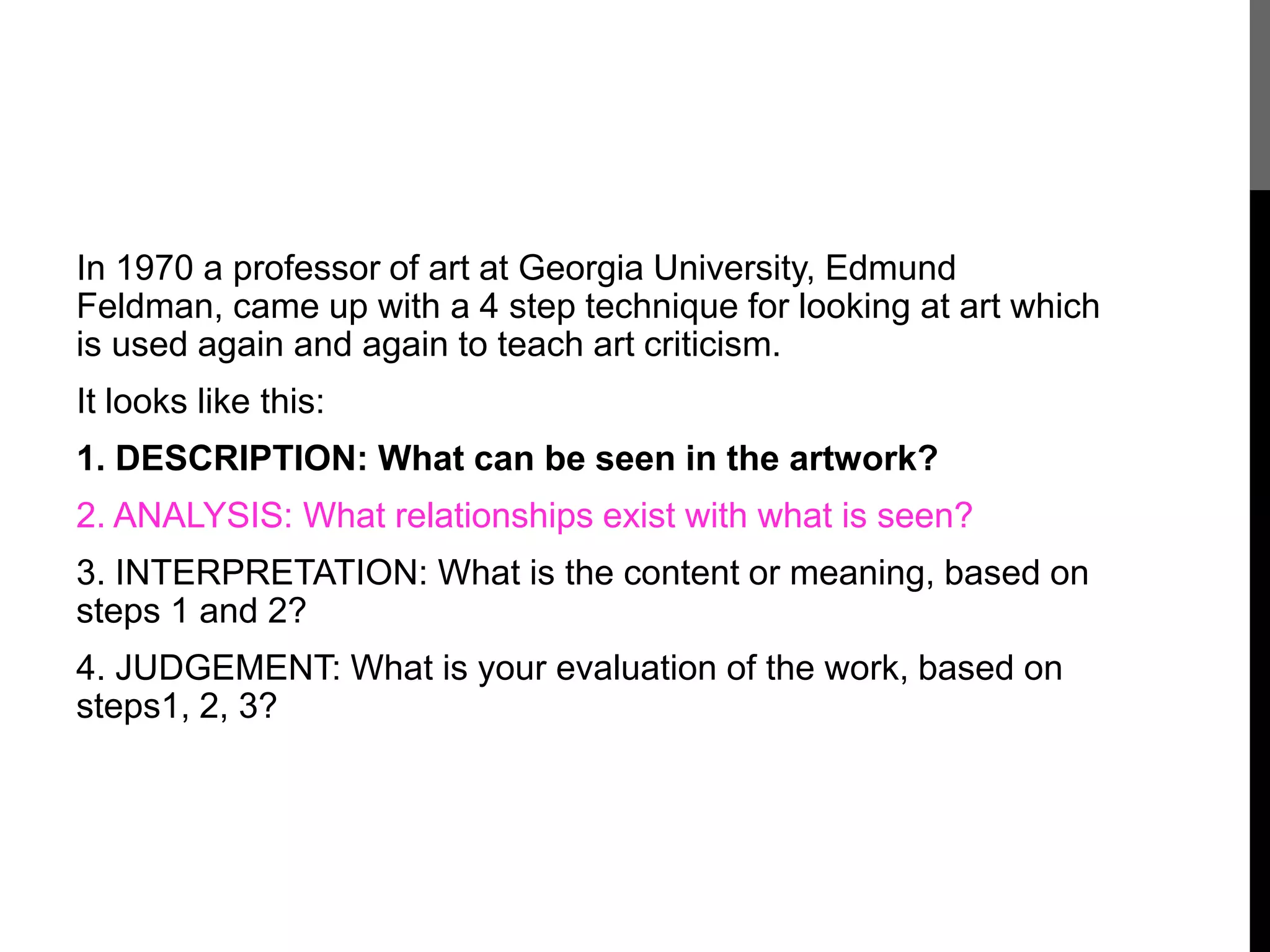 How do you analyse an artwork | PPTX