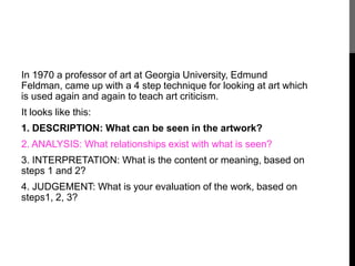 How do you analyse an artwork | PPTX