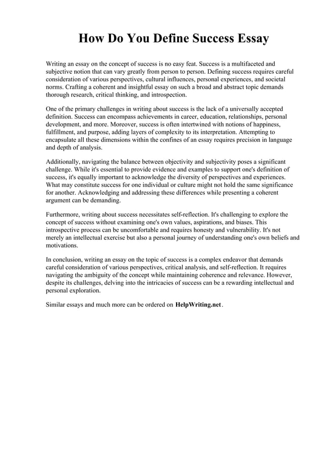 How Do You Define Success Essay.pdf
