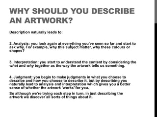 How do you describe an artwork | PPTX