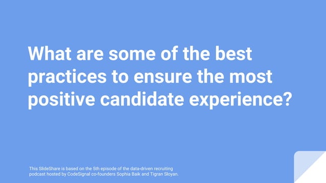 How Do You Ensure Great Candidate Experience? | PPT