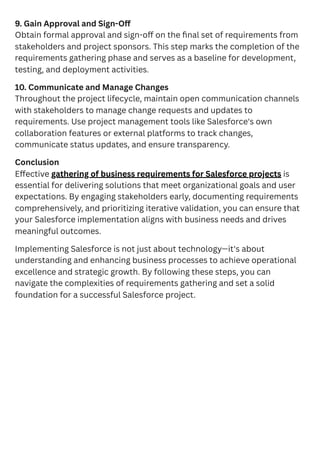 How Do You Gather Business Requirements for Salesforce Projects | PDF