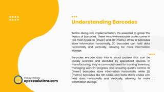Implementing a Barcode System in Manufacturing: A Step-by-Step Guide | PDF