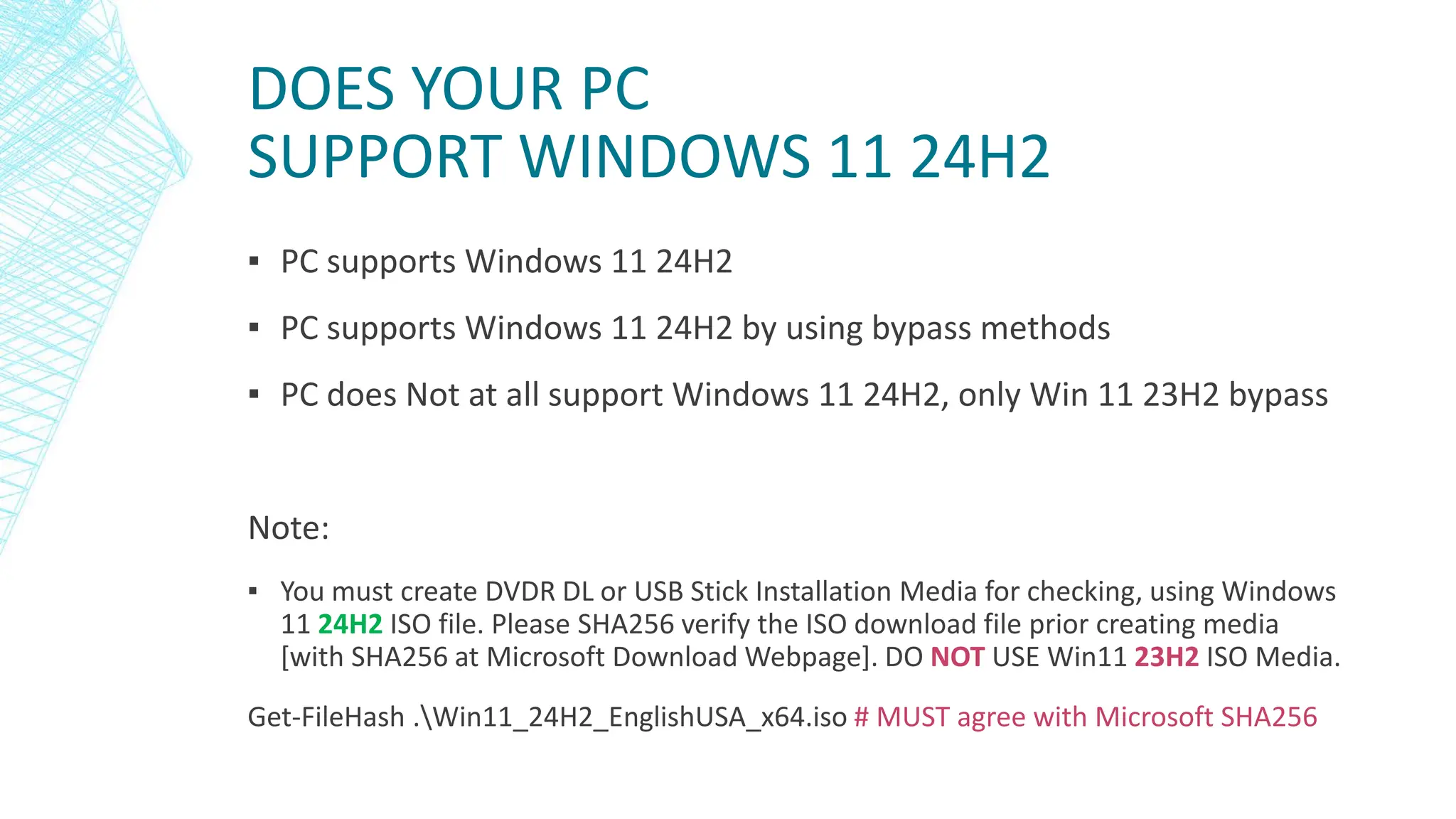 How do you know your PC supports Windows 11 24H2 or Windows 11 24H2 ...