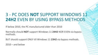 How do you know your PC supports Windows 11 24H2 or Windows 11 24H2 ...