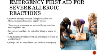 How do you treat an allergic reaction | PPT