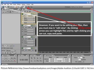 How do you use adobe audition | PPTX