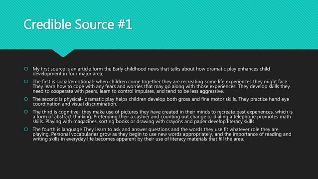 How dramatic play enhances cognitive development | PPTX | Parenting ...