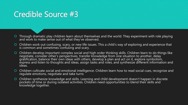 How dramatic play enhances cognitive development | PPTX | Parenting ...