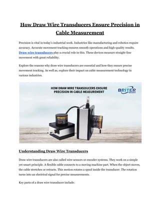 How Draw Wire Transducers Ensure Precision in Cable Measurement | PDF