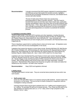 Final Report for Howe Developmental Center Closure | PDF