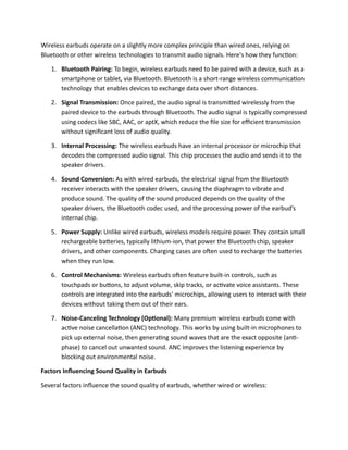 Understanding How Earbuds Work: A Complete Guide | PDF