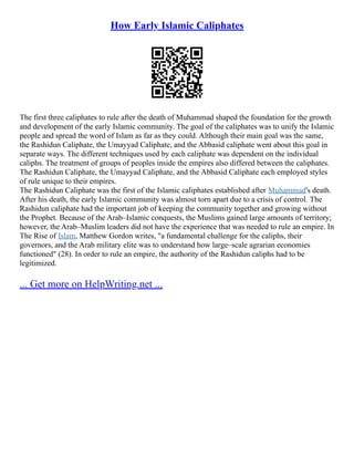 How Early Islamic Caliphates | PDF