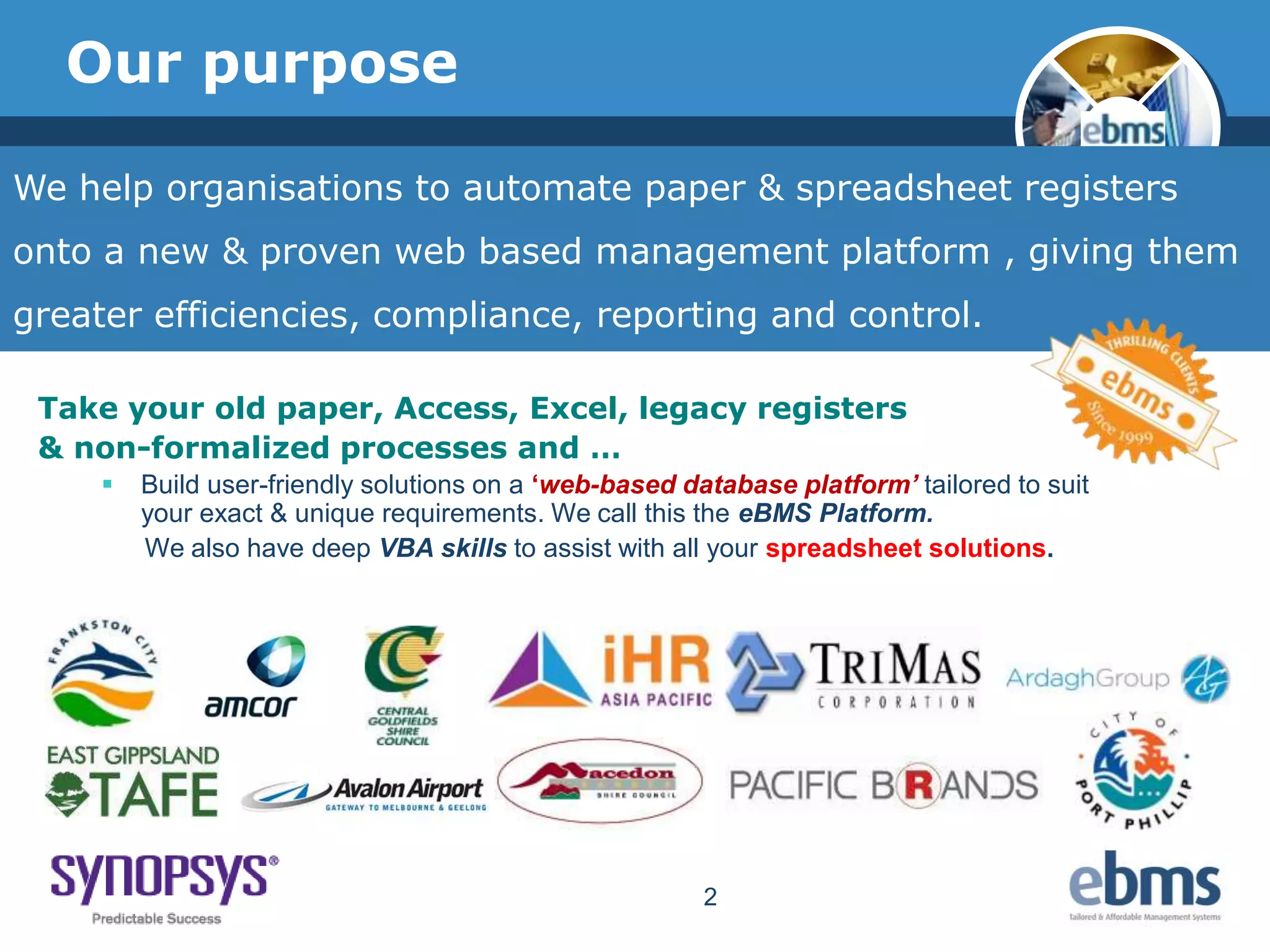 How eBMS can help you | PPT