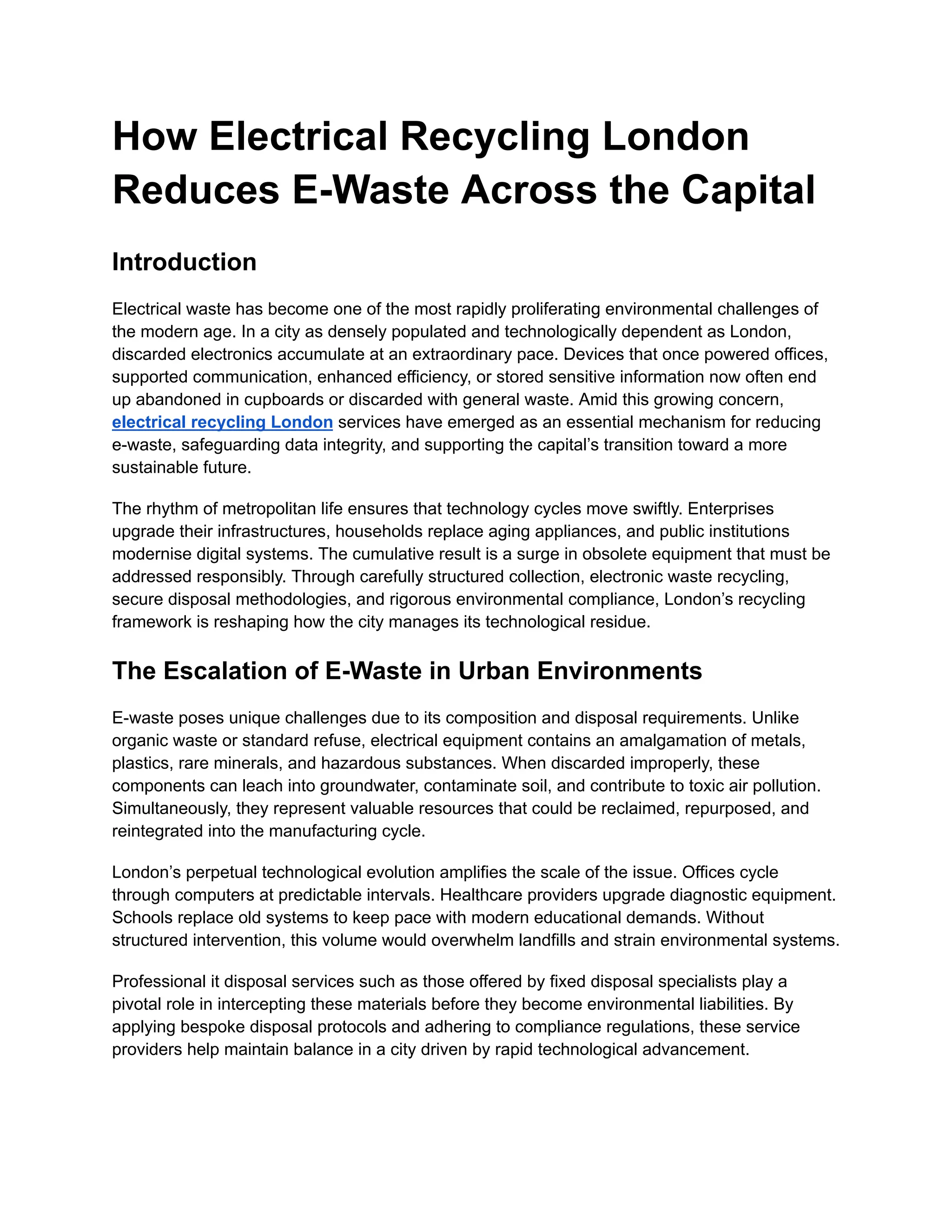 How Electrical Recycling London Reduces E-Waste Across the Capital.pdf