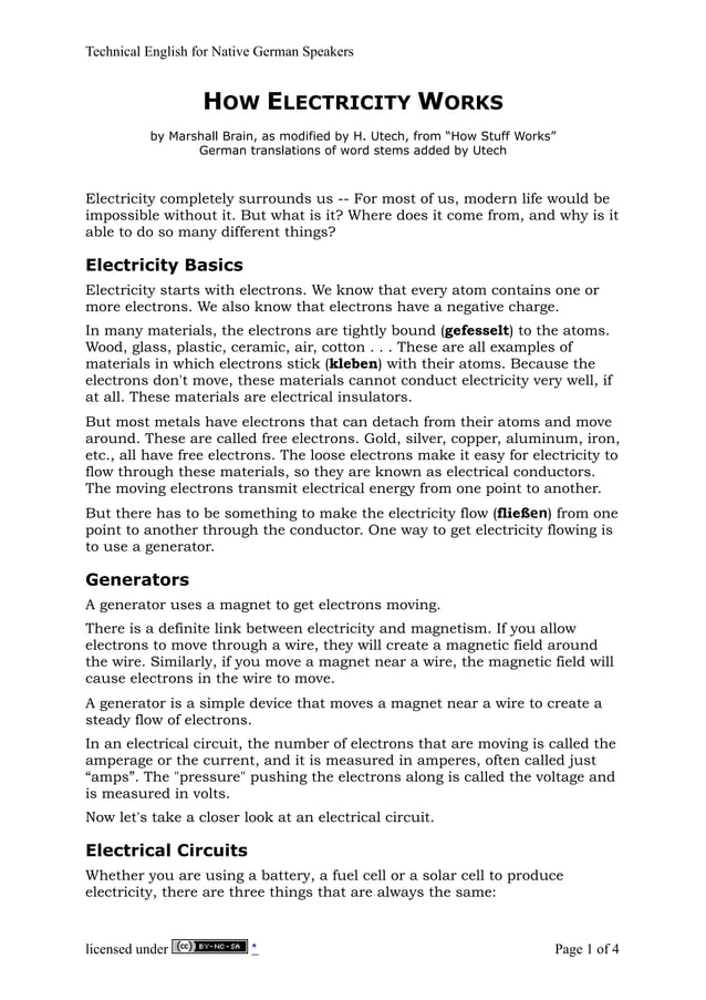 How Electricity Works | PDF