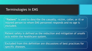 How ems can improve with newest patient safety recommendation | PPTX