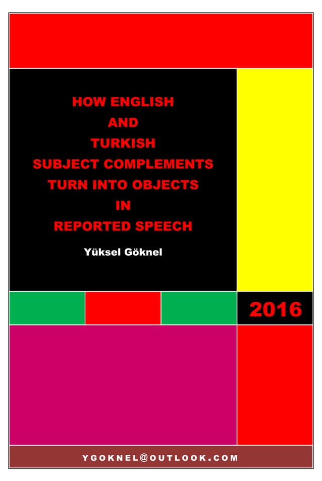How english and turkish subject complements turn into objects in reported speech | PDF