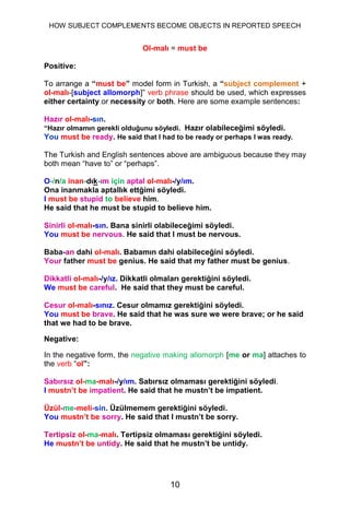 How english and turkish subject complements turn into objects in ...