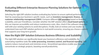 How Enterprise Resource Planning (ERP) Systems Ease Your Business | PPT