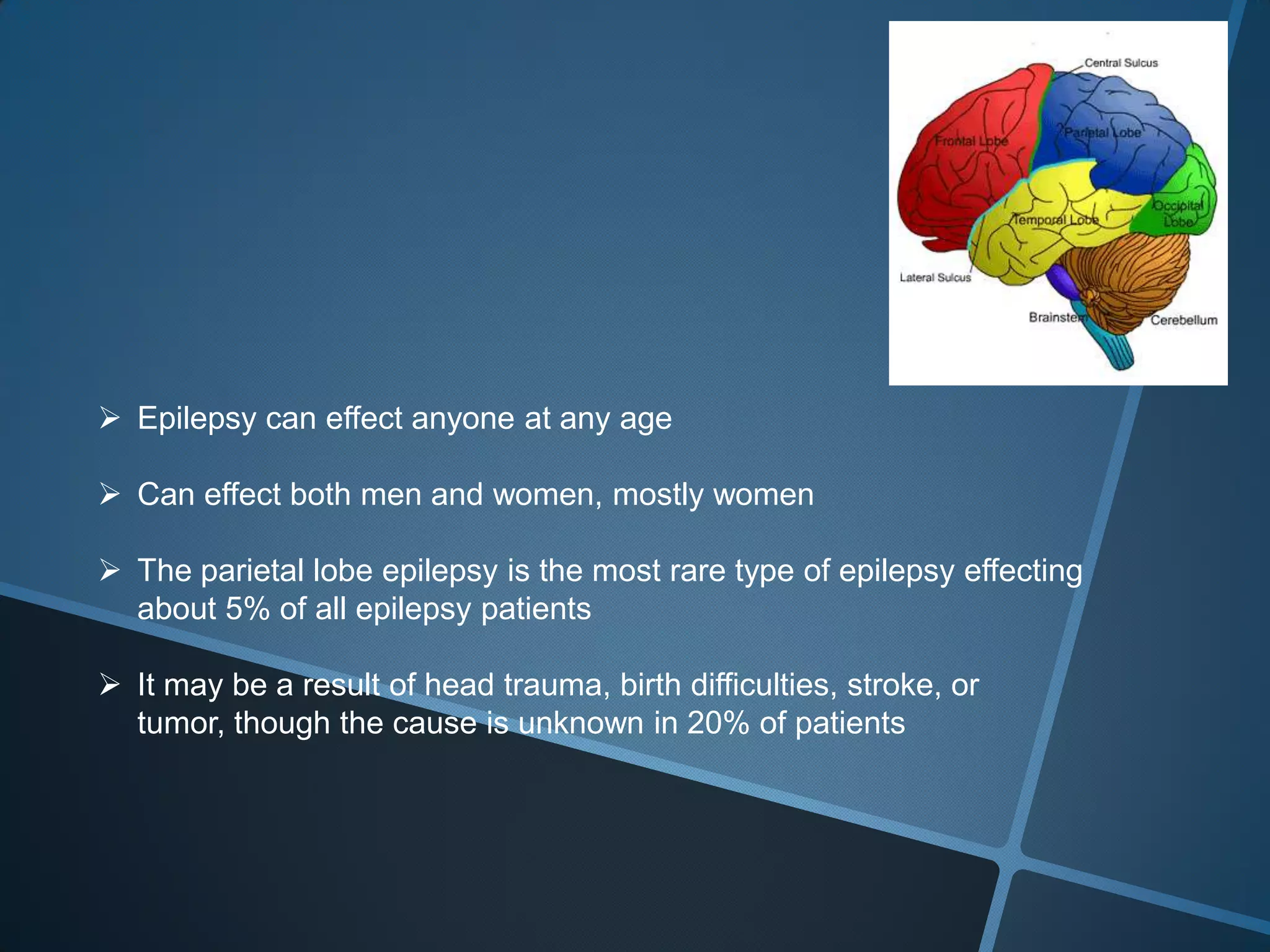 How epilepsy effects the brain in parietal lobe | PPT