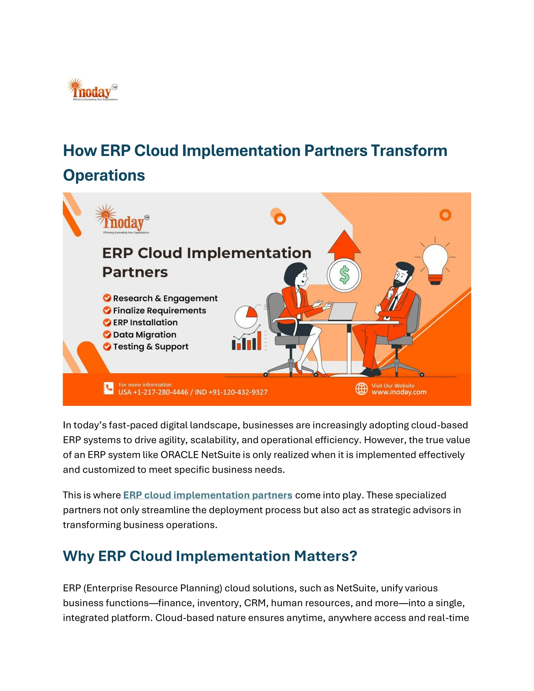 ERP Cloud Implementation: Operational Impact | PDF