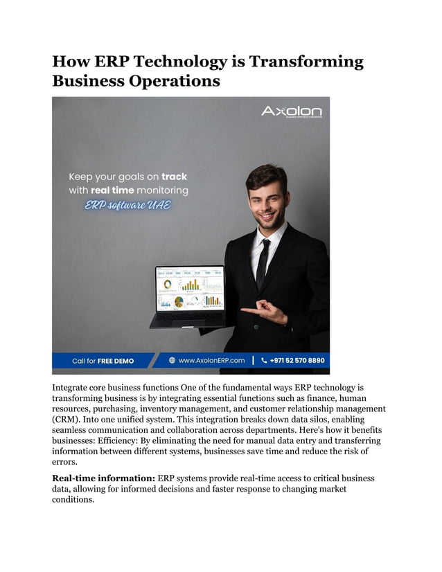 How Erp Technology Is Transforming Business Operations Pdf