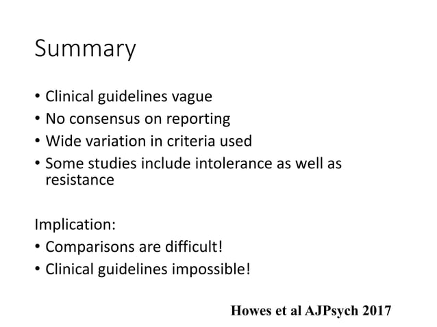 Oliver Howes - Treatment-Resistant Schizophrenia: New Guidelines on ...