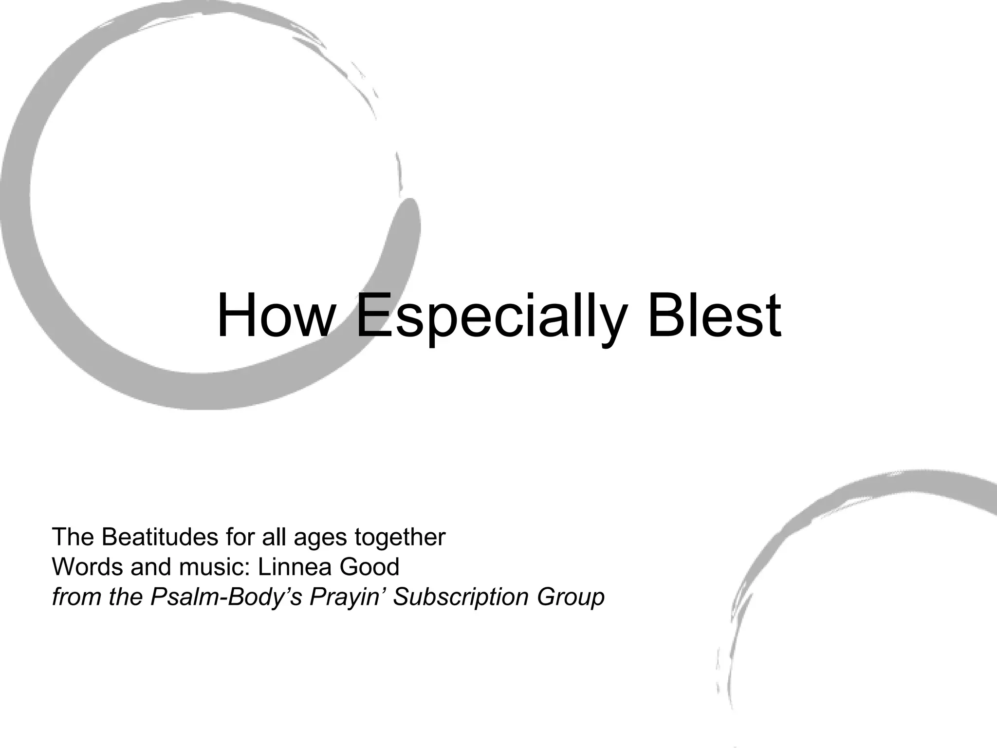 How especially blest | PPS