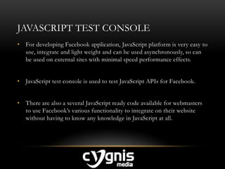 Developers Tools: An overview of Facebook Development | PPT