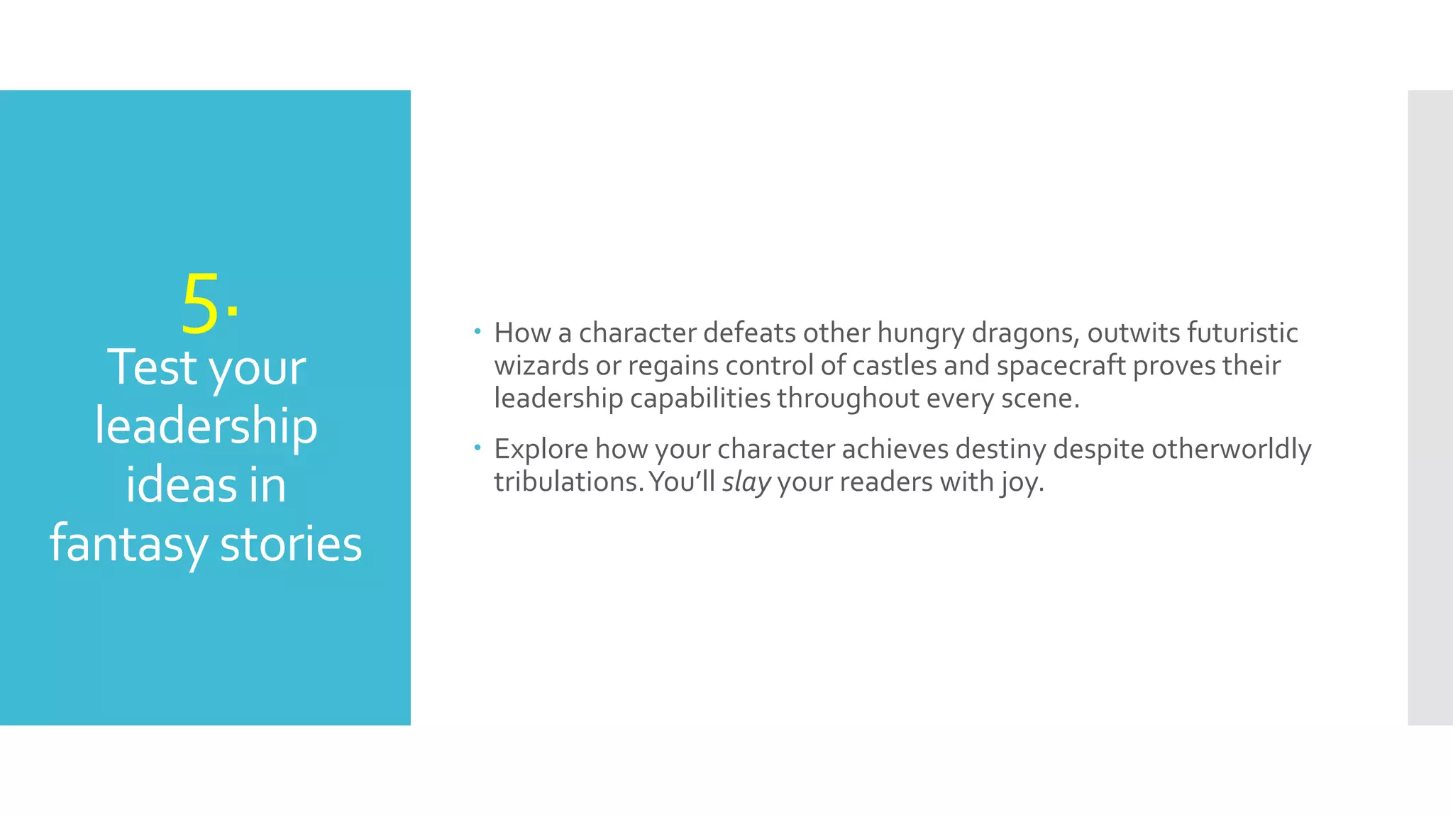 8 Reasons to Write Fantasy Fiction | PPT