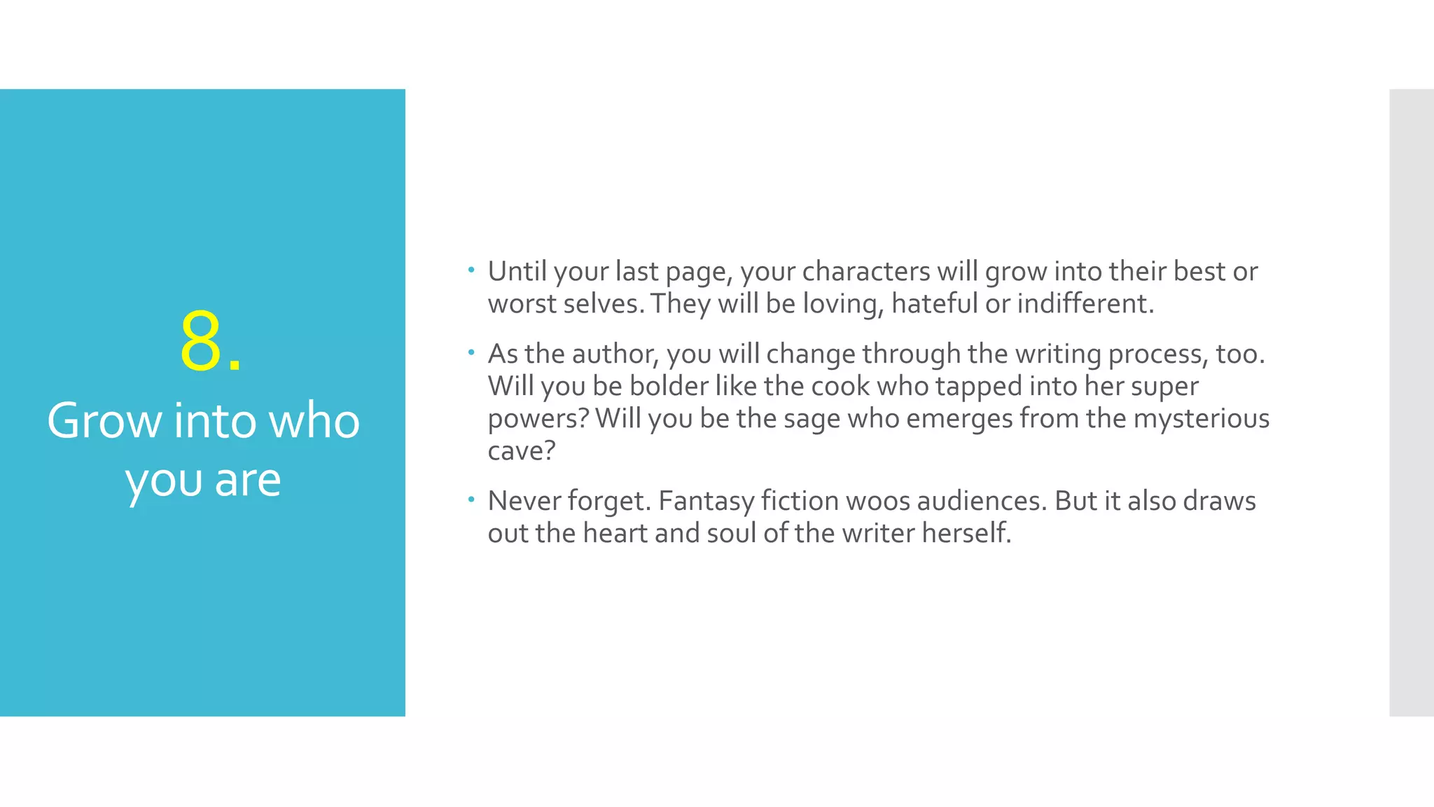 8 Reasons to Write Fantasy Fiction | PPT
