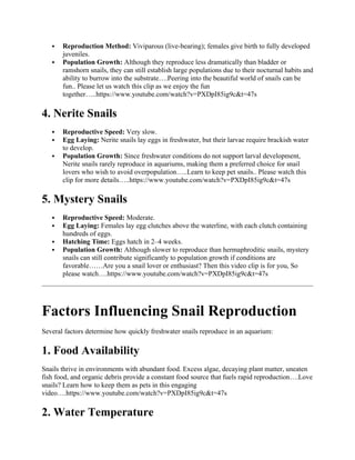 HOW FAST FRESHWATER AQUARIUM SNAILS REPRODUCE..docx