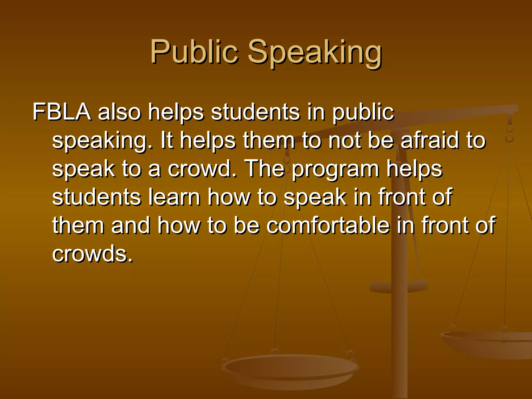 How Fbla Benefits Students Ppt