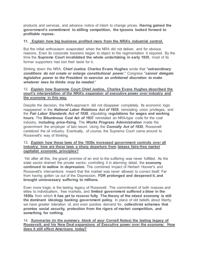 How FDR made the great depression worse article assignment | PDF