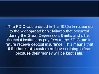 How Federal Deposit Insurance Works | PPT