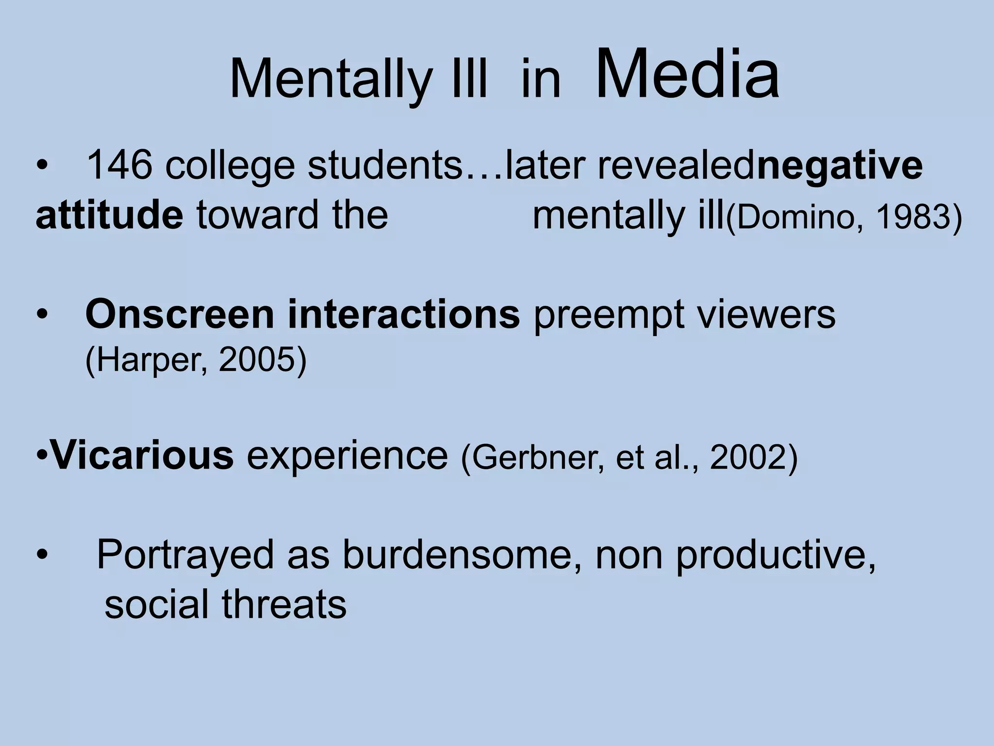 How filipino movie characters position the mentally ill | PPTX
