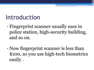 How fingerprint Works | PDF | Technology & Computing
